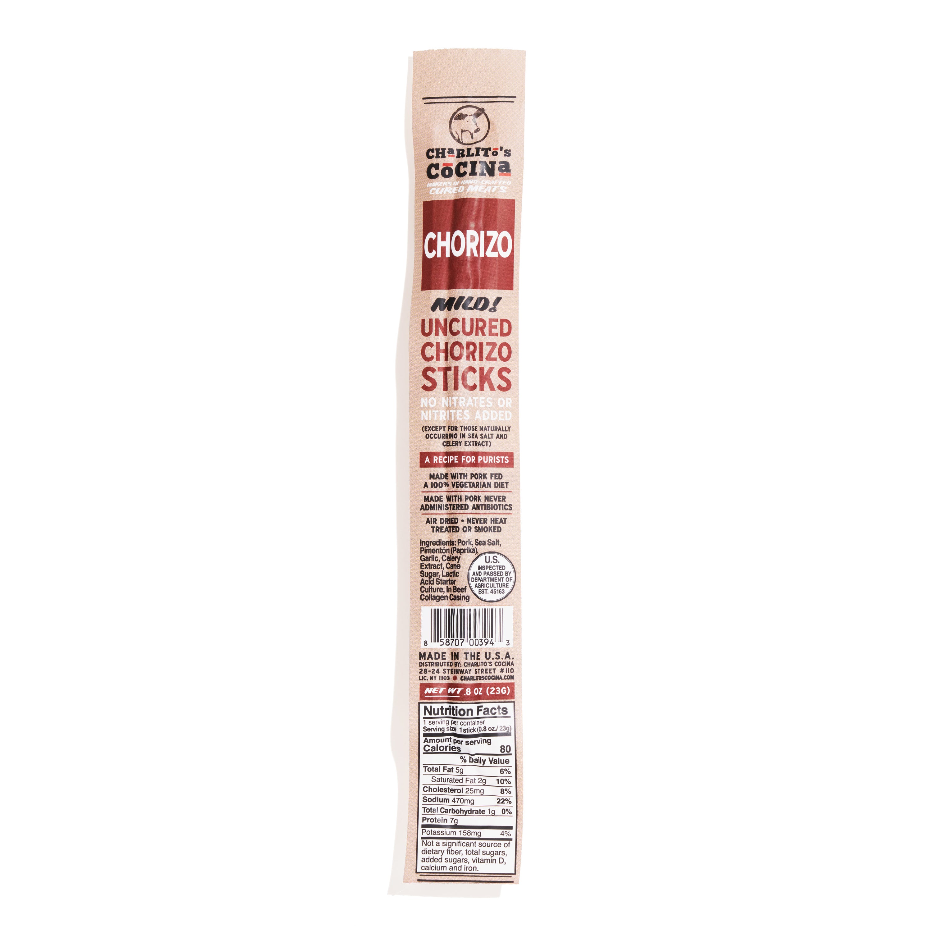 Mild Chorizo Snack Sticks – Charlito's Cocina